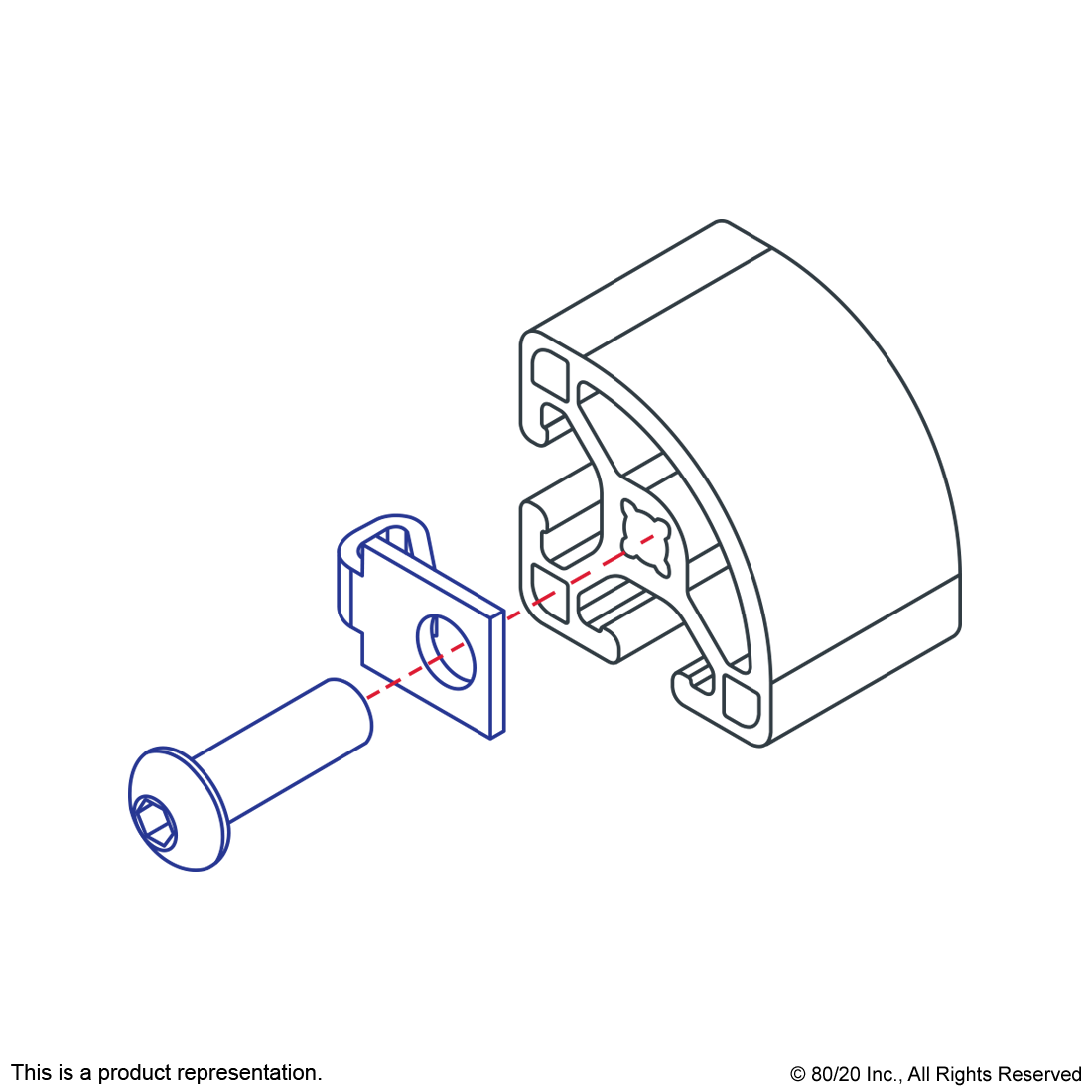 40-3189 | 40 Series Single Tab End Fastener Clip | CPI Automation