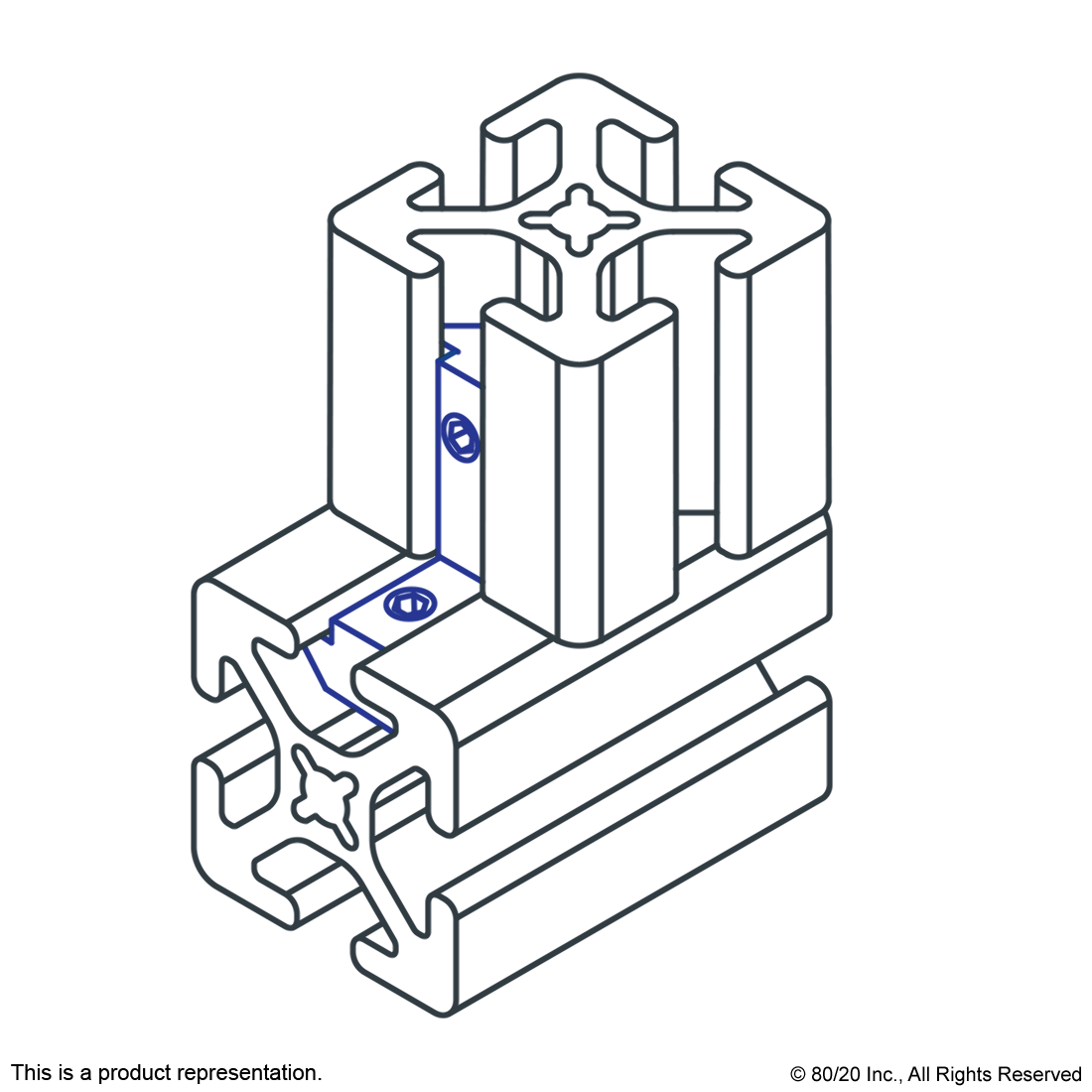 33450 | Hidden Corner Connector: Inside-Inside | CPI Automation