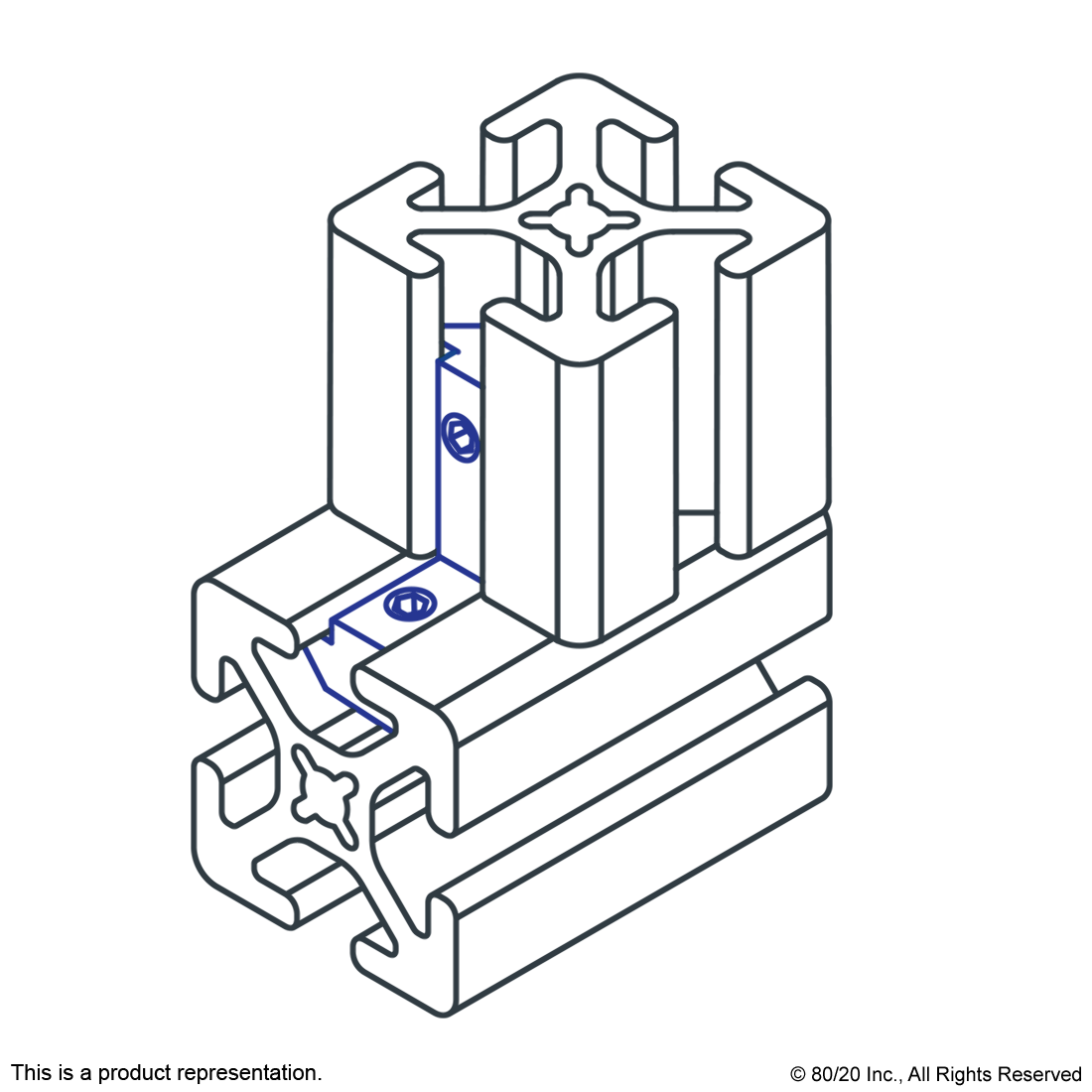 33490 | Hidden Corner Connector: Inside-Inside | CPI Automation