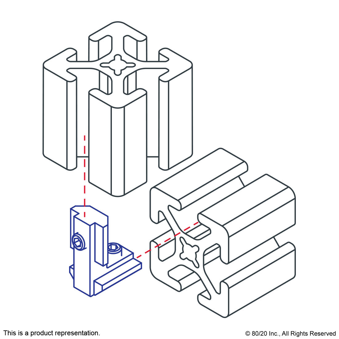 33460 | Hidden Corner Connector: Inside-Outside | CPI Automation