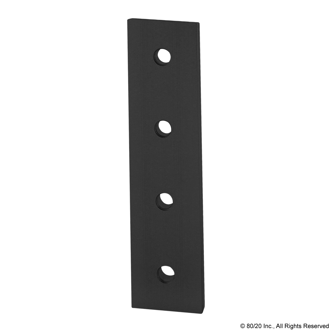 45-4305-Black | 45 Series 4 Hole - Straight Flat Plate | CPI Automation