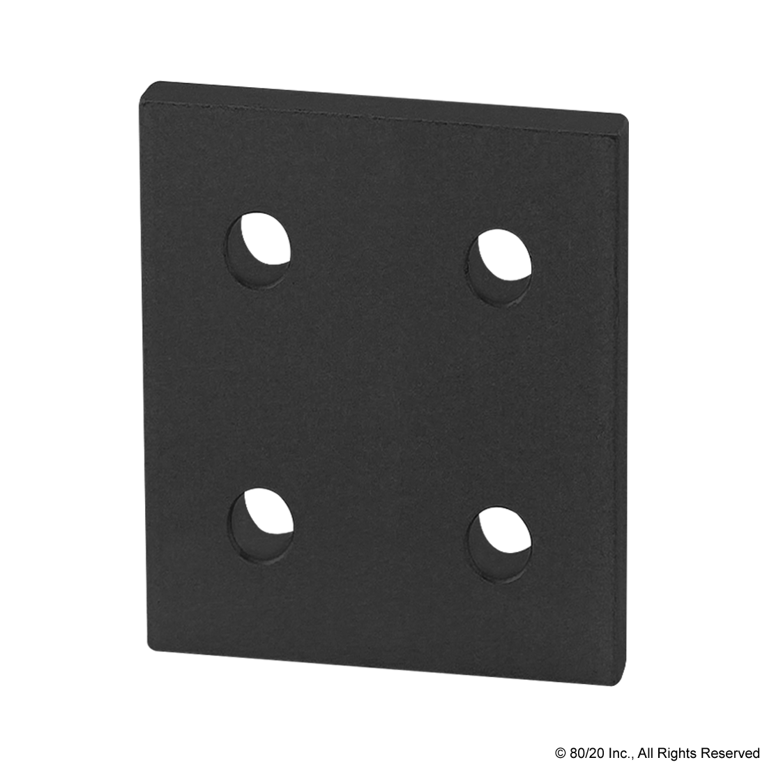 25-4167-Black | 25 Series 4 Hole - Square Flat Plate | CPI Automation