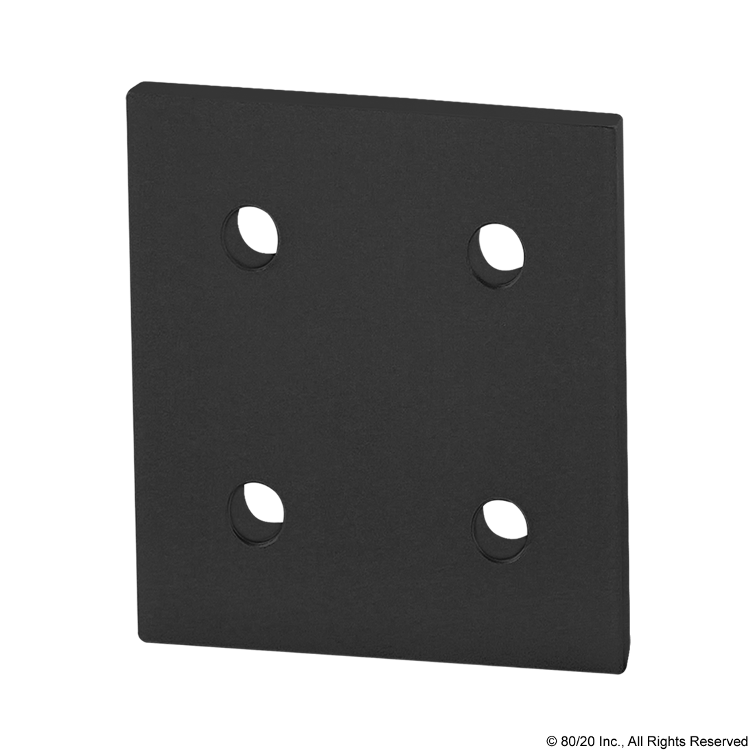 45-4367-Black | 45 Series 4 Hole - Square Flat Plate | CPI Automation