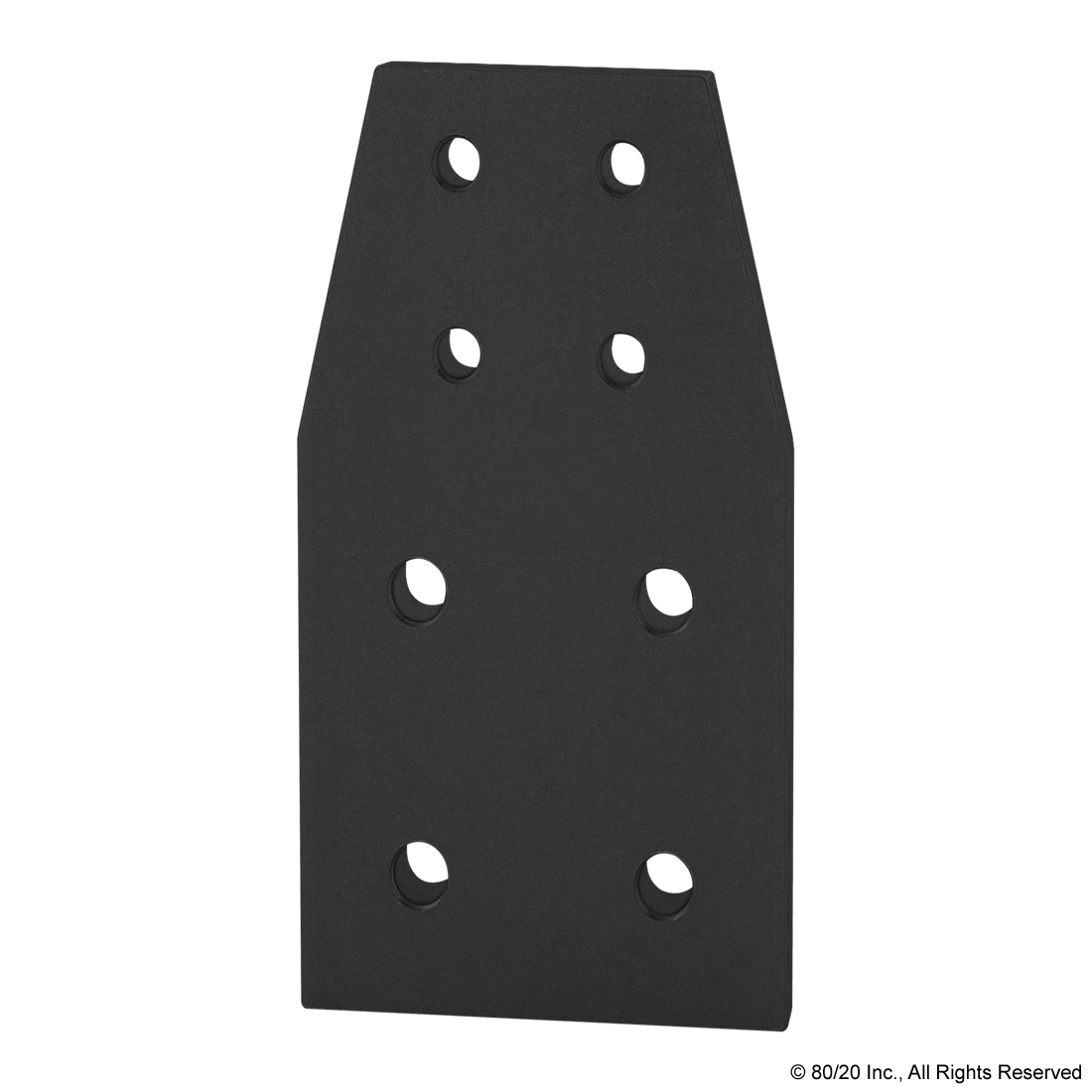 4518-Black | 10 to 15 Series 8 Hole - Rectangular Transition Flat Plate ...