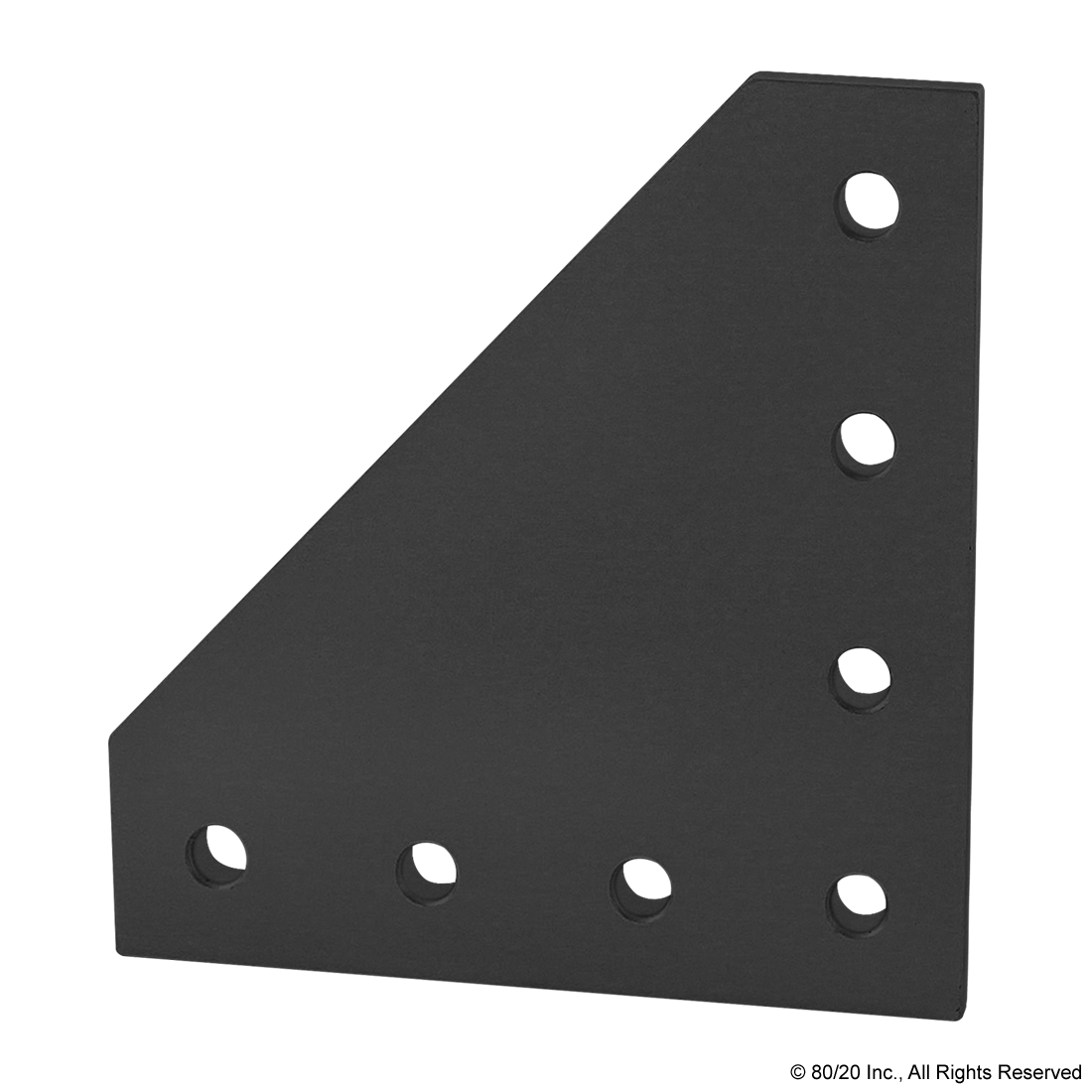 4152-Black | 10 Series 7 Hole - 90 Degree Angled Squared Flat Plate ...