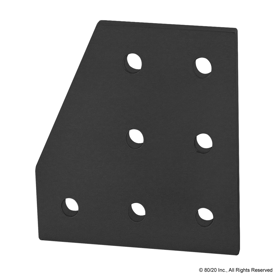 25-4129-Black | 25 Series 7 Hole - 90 Degree Angled Stacked Flat Plate ...