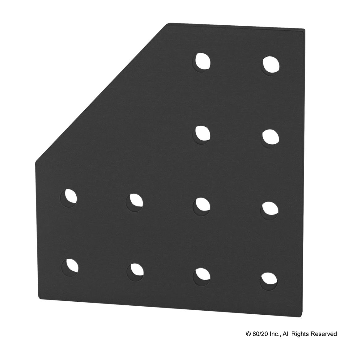 25-4128-Black | 25 Series 12 Hole - 90 Degree Angled Flat Plate | CPI ...