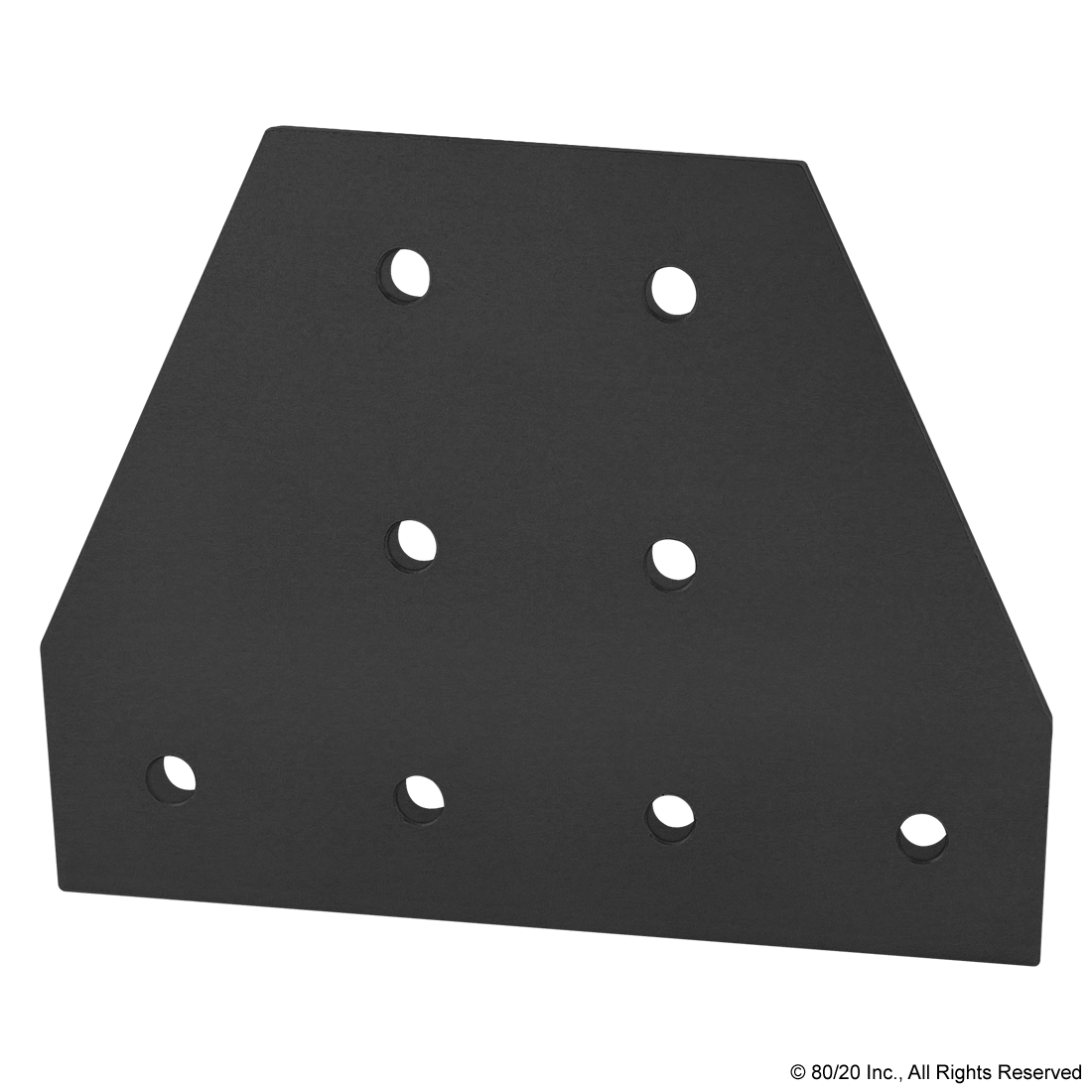 45-4355-Black | 45 Series 8 Hole - Tee Flat Plate | CPI Automation