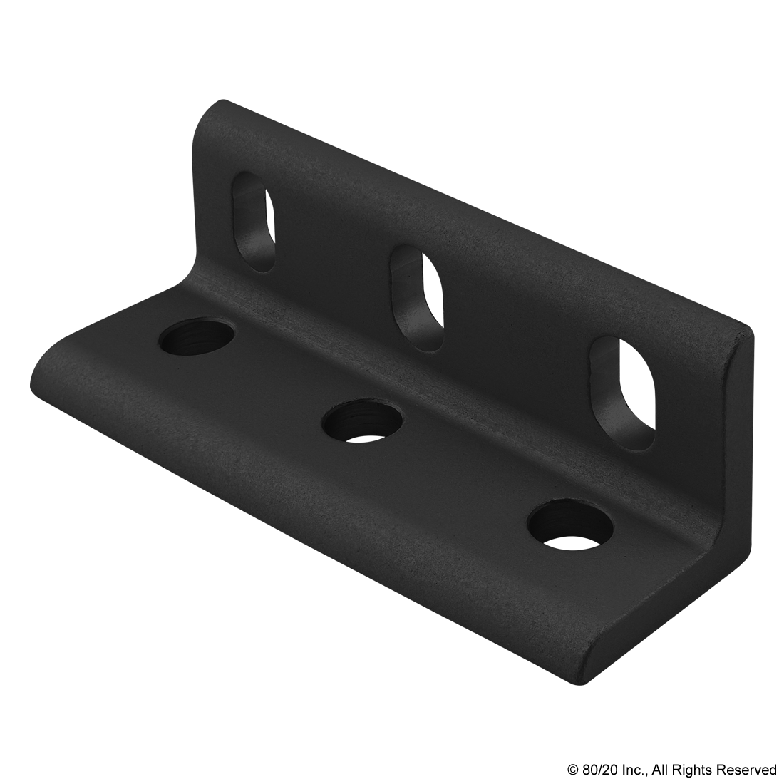 4266-Black | 10 Series 6 Hole - Wide Slotted Inside Corner Bracket ...
