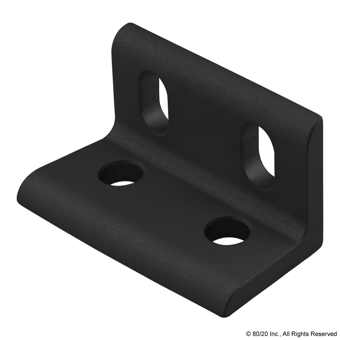 25-4260-Black | 25 Series 4 Hole - Wide Slotted Inside Corner Bracket ...
