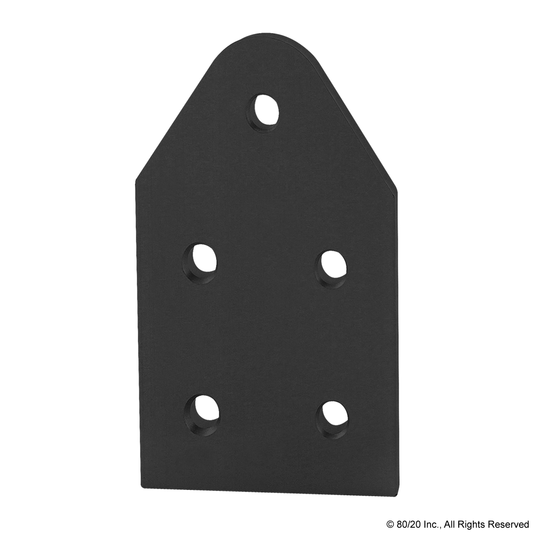 4371-Black | 15 Series 5 Hole - Triangular Pivot Plate | CPI Automation