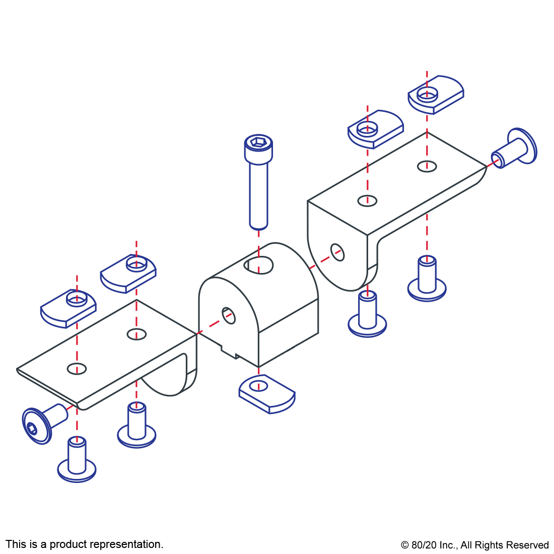 25-4154-Black | 25 Series 90 Degree Standard Structural Pivot Assembly ...