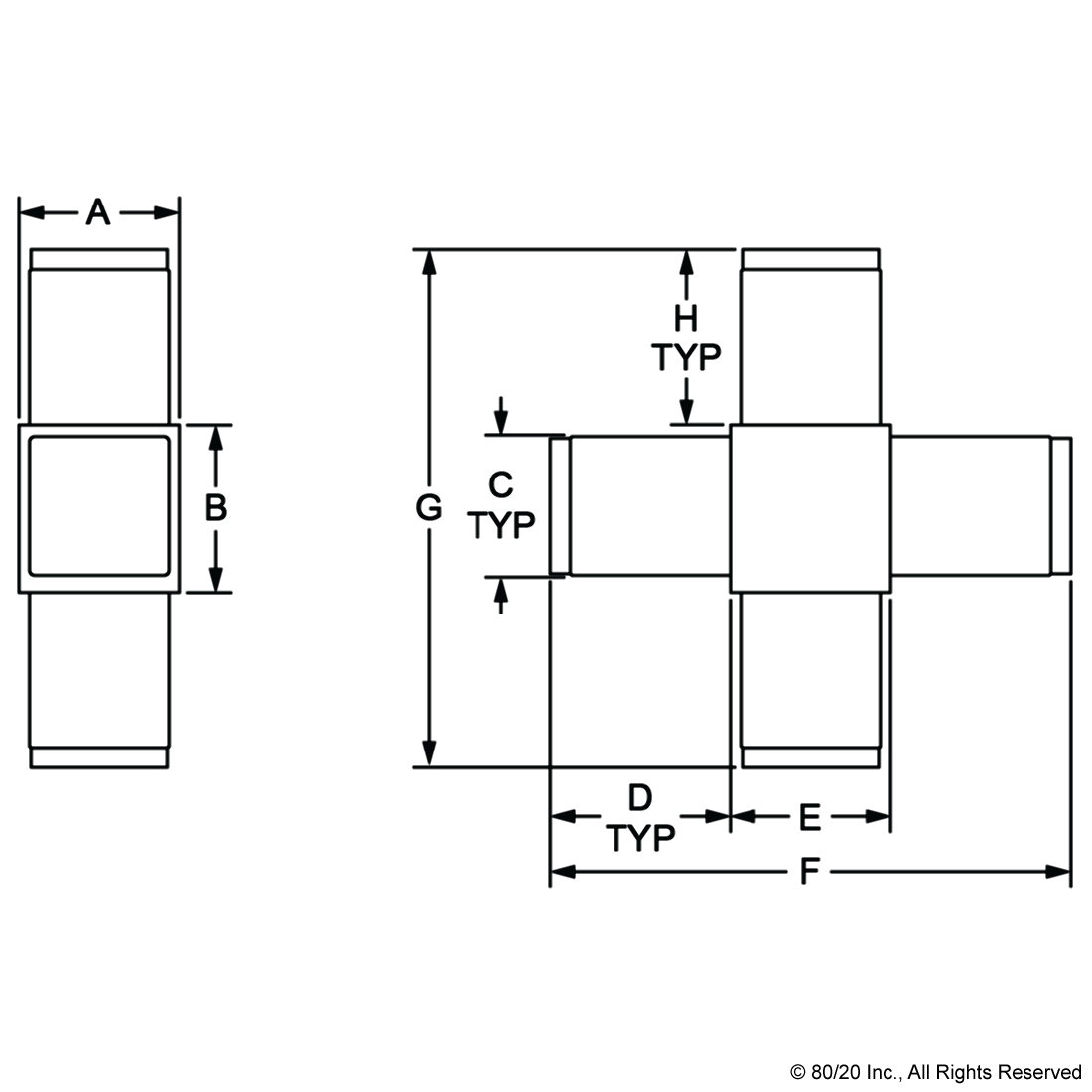 9260 | 4 Way - Cross Connector | CPI Automation