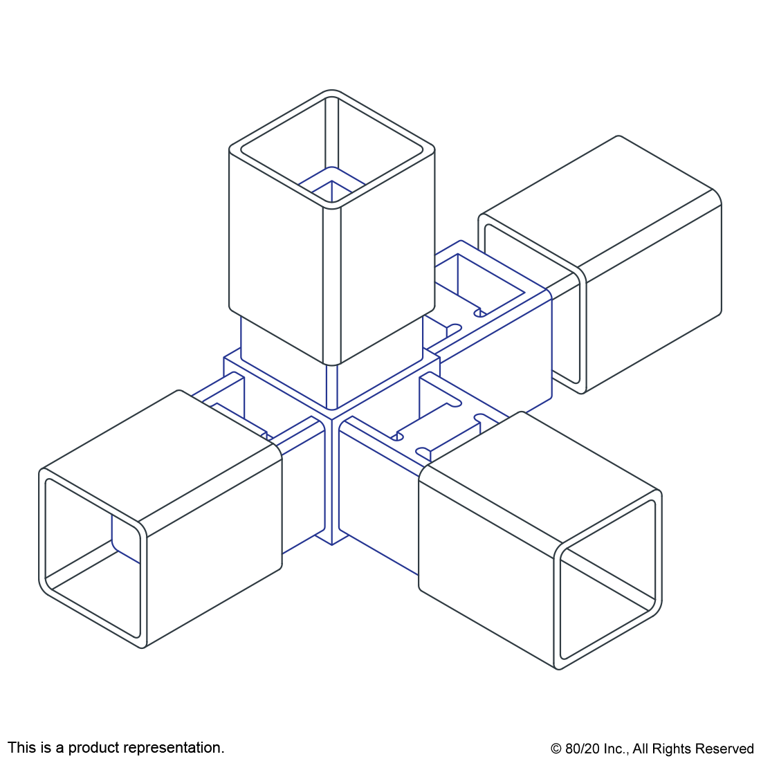 9270 | 4 Way - Corner Connector | CPI Automation