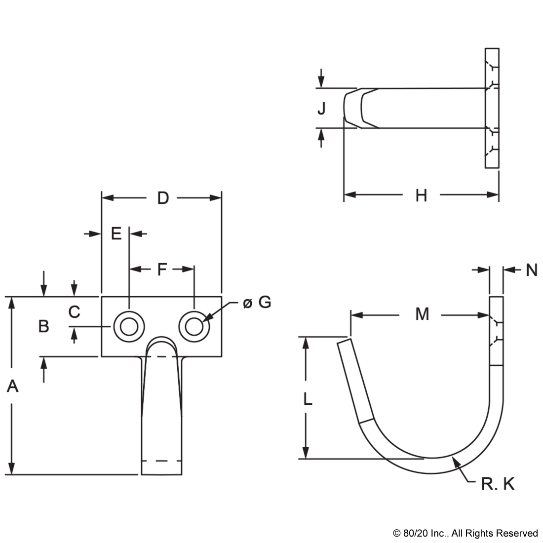 14155 | Horizontal Mount Hook | CPI Automation