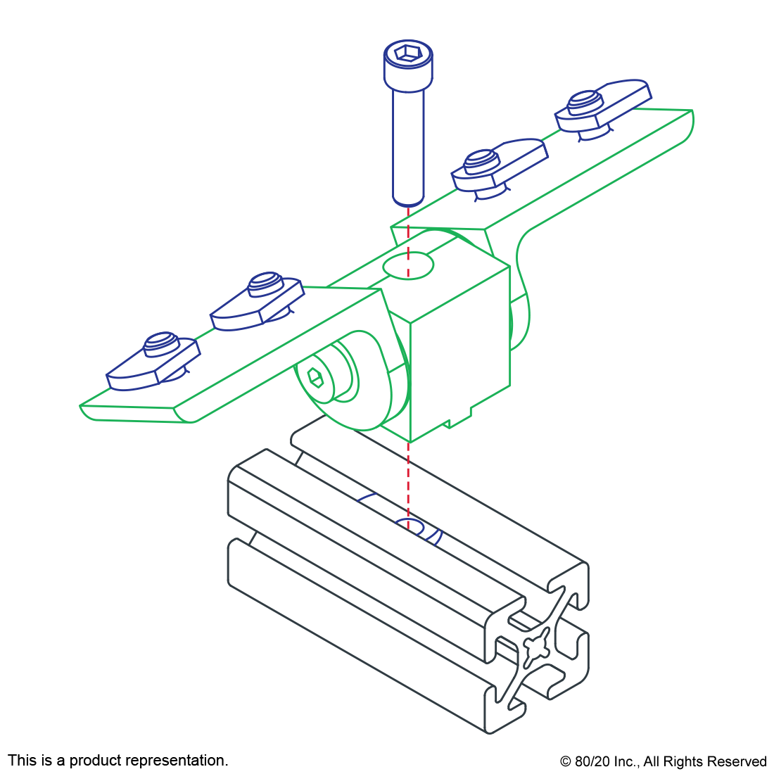 40-4431 | 40 Series Right Angle 0 Degree Dynamic Pivot Assembly with ...