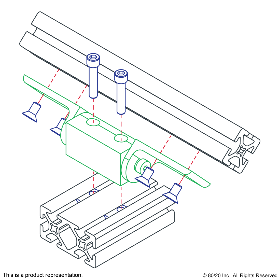 40-4433-Black | 40 Series Right Angle Universal Dynamic Pivot Assembly ...