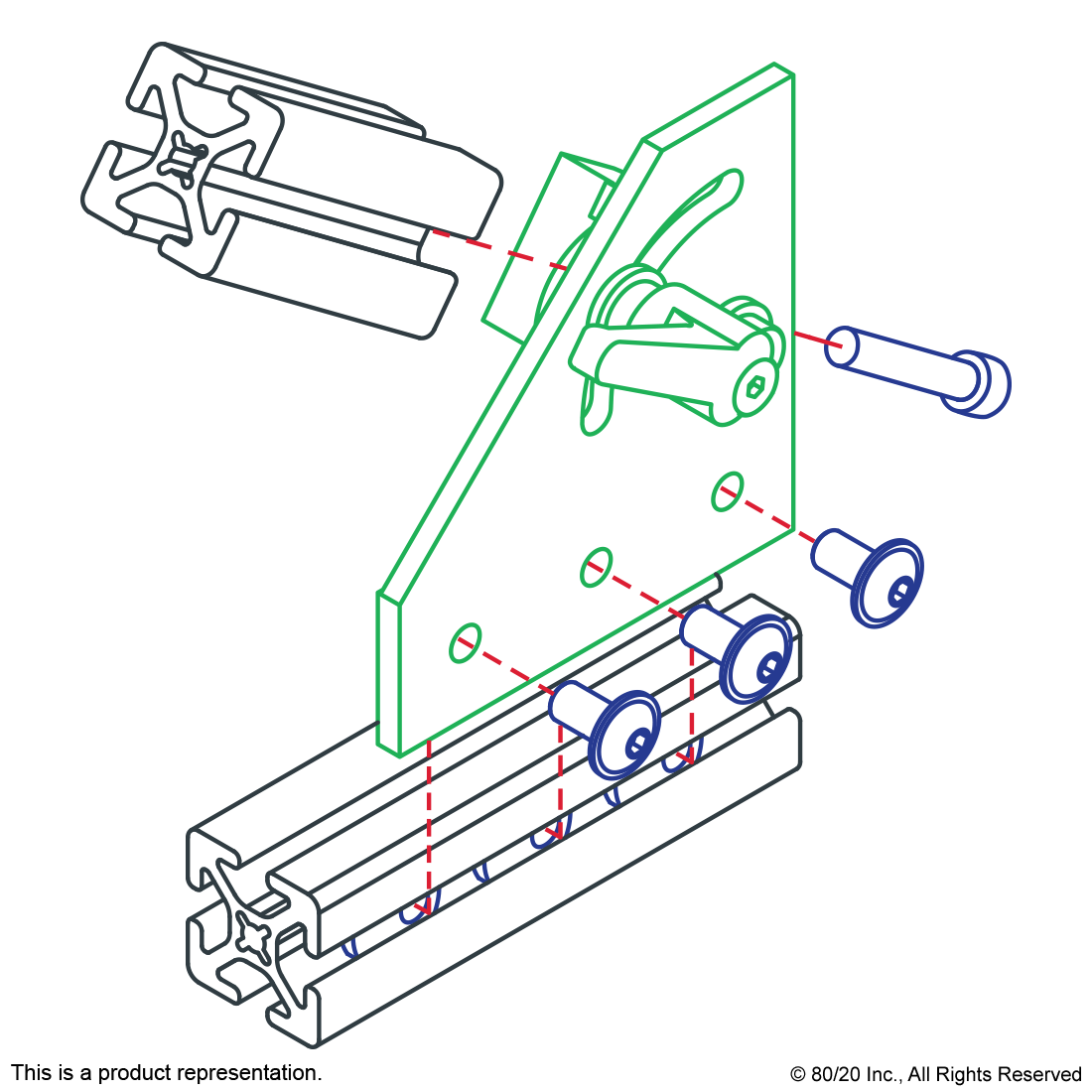 4347-Black | 15 Series 90 Degree Right Hand Pivot Bracket Assembly with ...