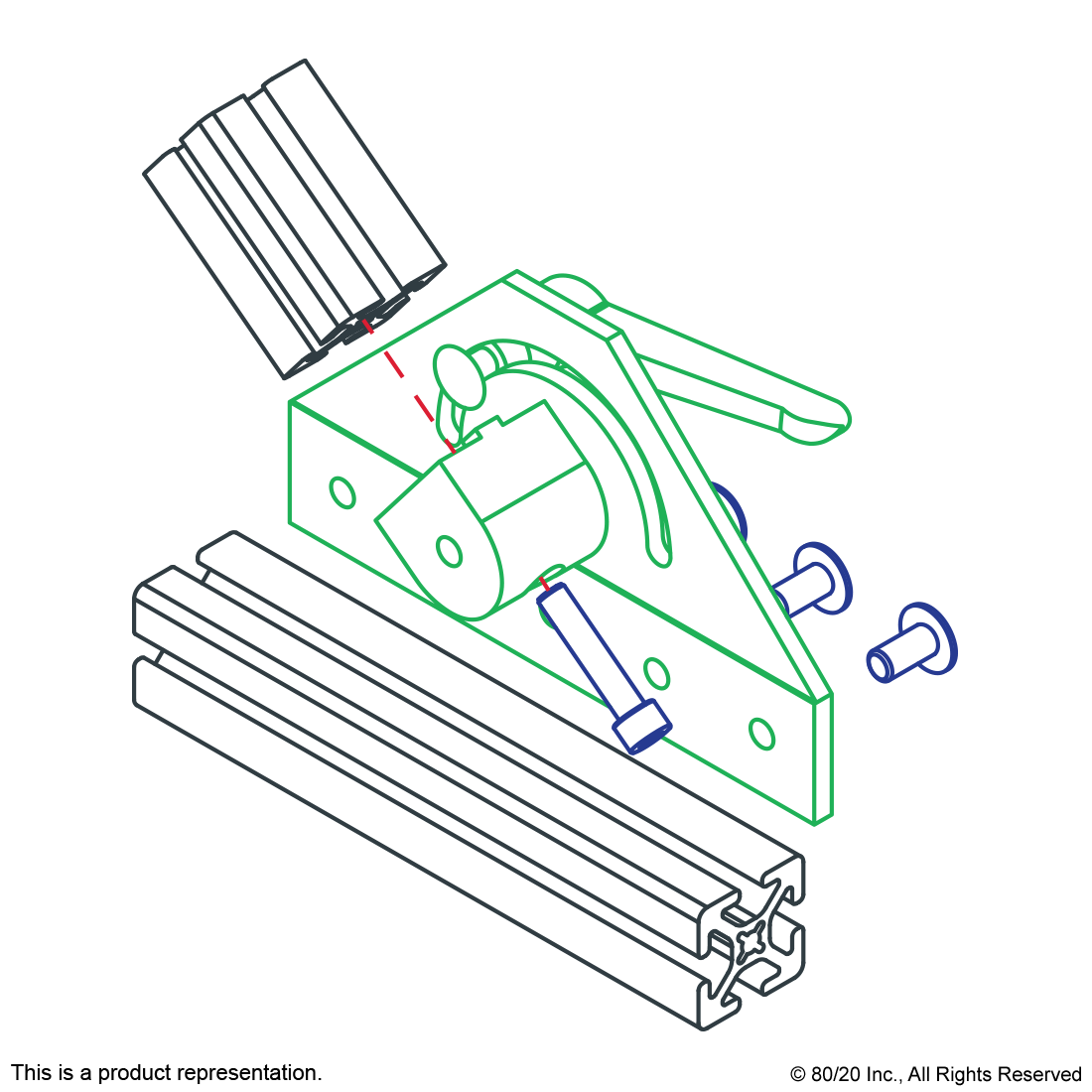 4051 | 10 Series 180 Degree Right Hand Pivot Bracket Assembly with "L ...