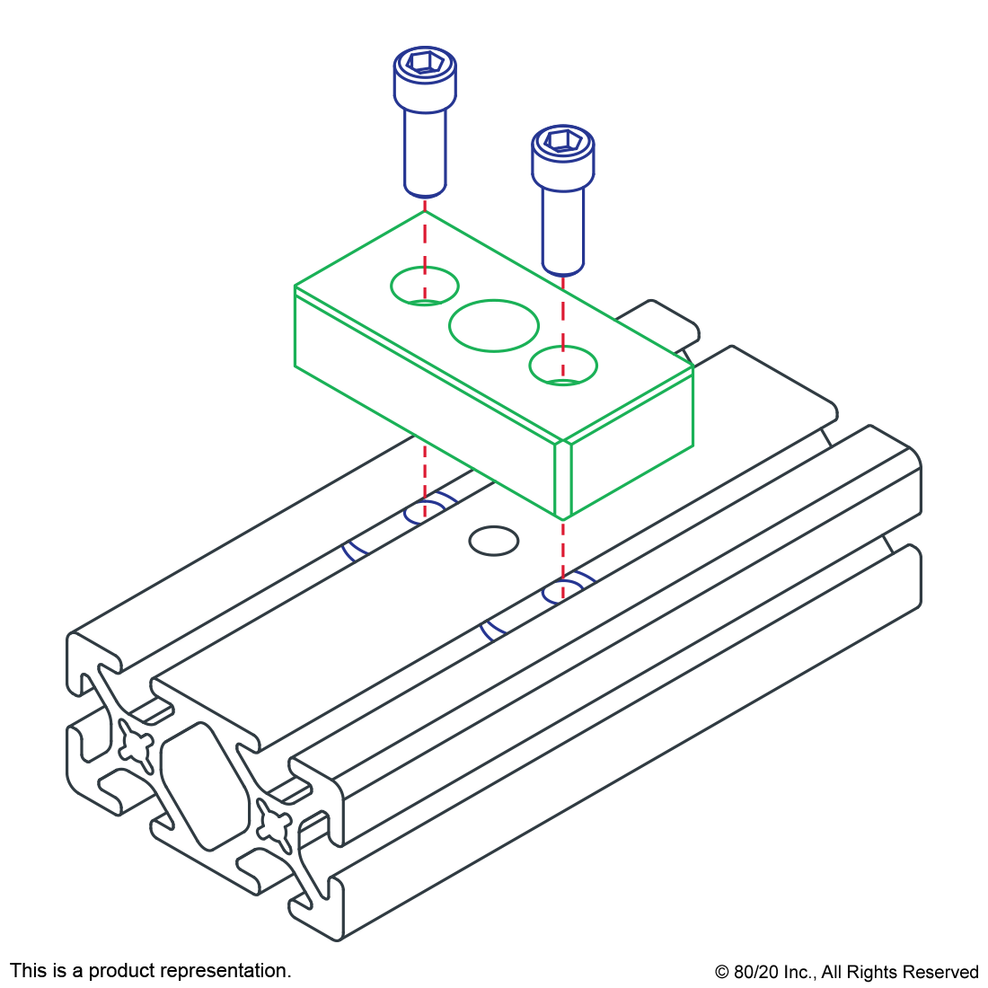 2151-Black | 10 Series 3-Hole Pressure Manifold Feed Plate | CPI Automation