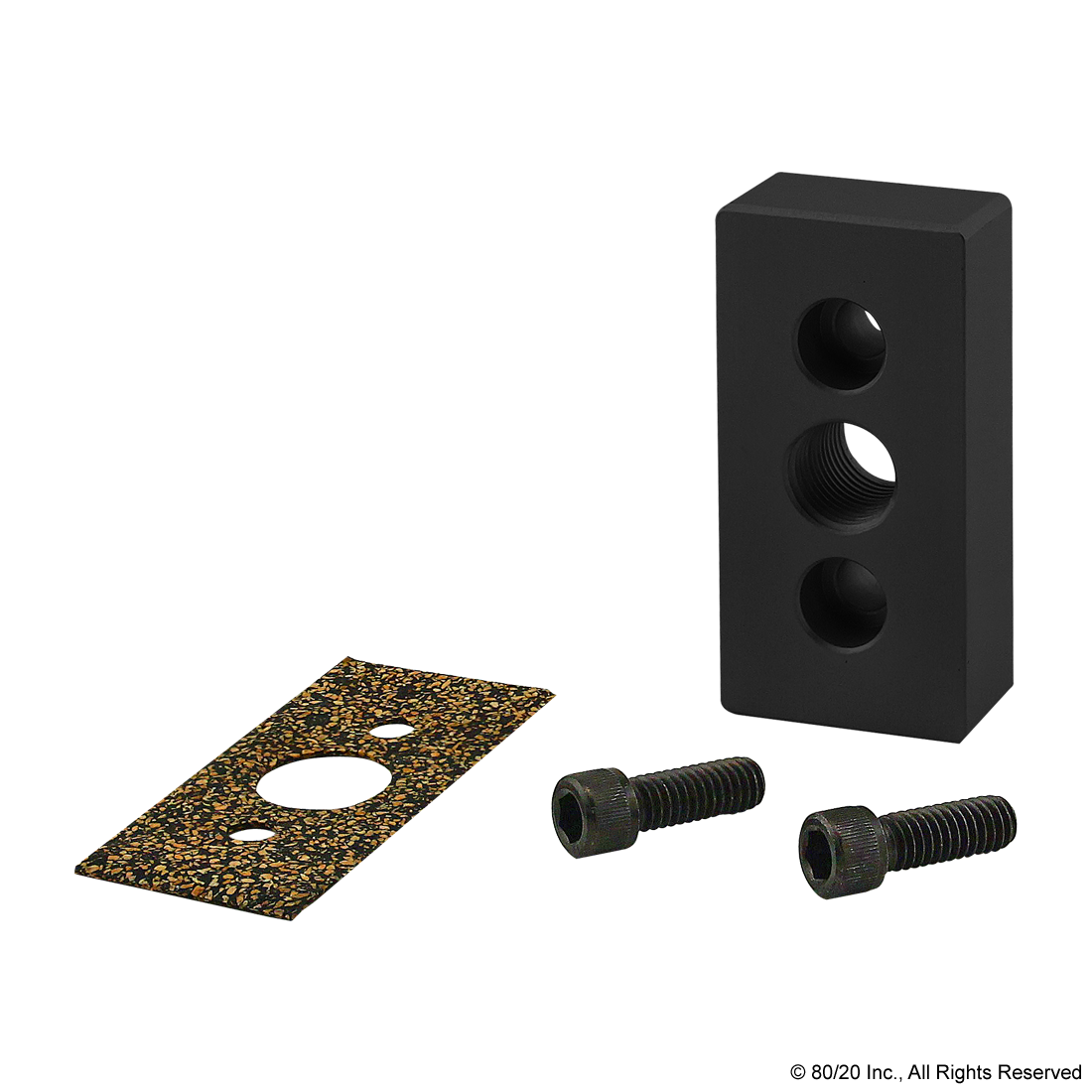 2150-Black | 15 Series 3-Hole Pressure Manifold Feed Plate | CPI Automation