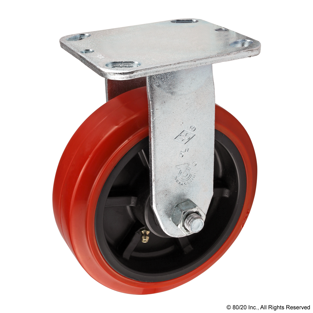 40-2713 | Heavy-Duty Flange Mount Rigid Caster: 152.40mm | CPI Automation