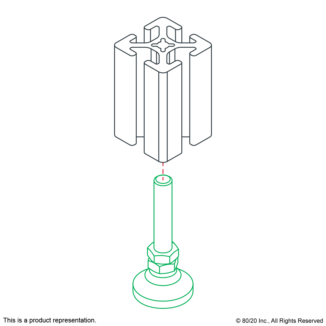 65-2200 | Deluxe Leveling Foot: M12 x 51.00mm | CPI Automation