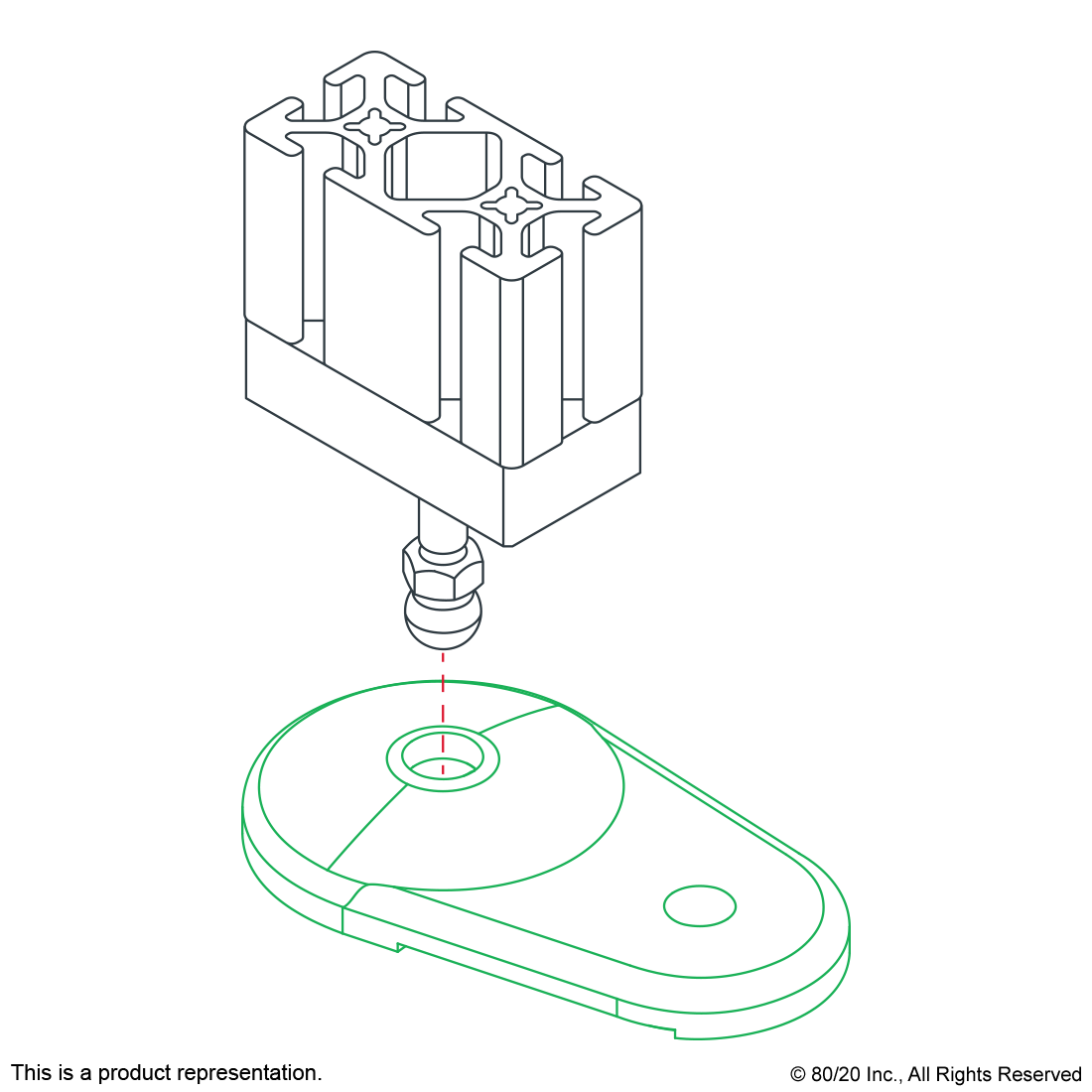 12192 | Swivel Foot Extended Base | CPI Automation