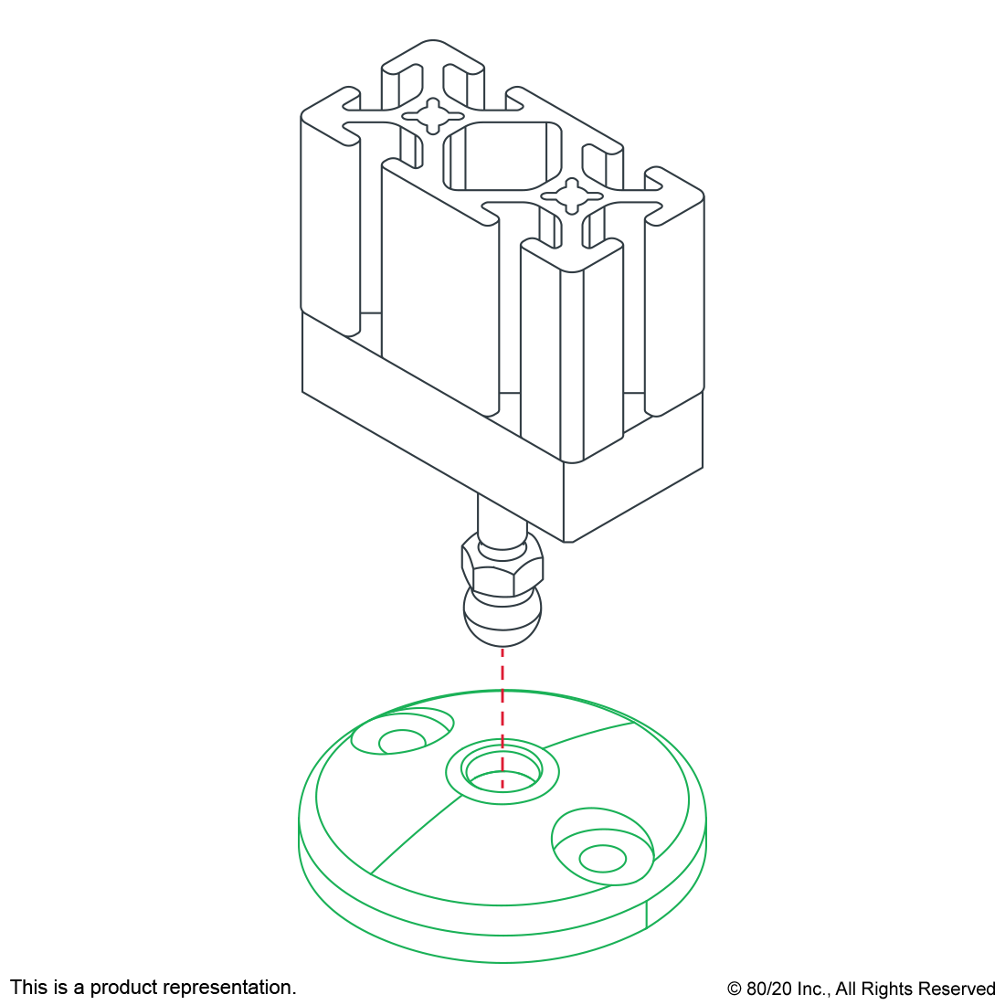 12181 | Swivel Foot Base with Mount Holes | CPI Automation