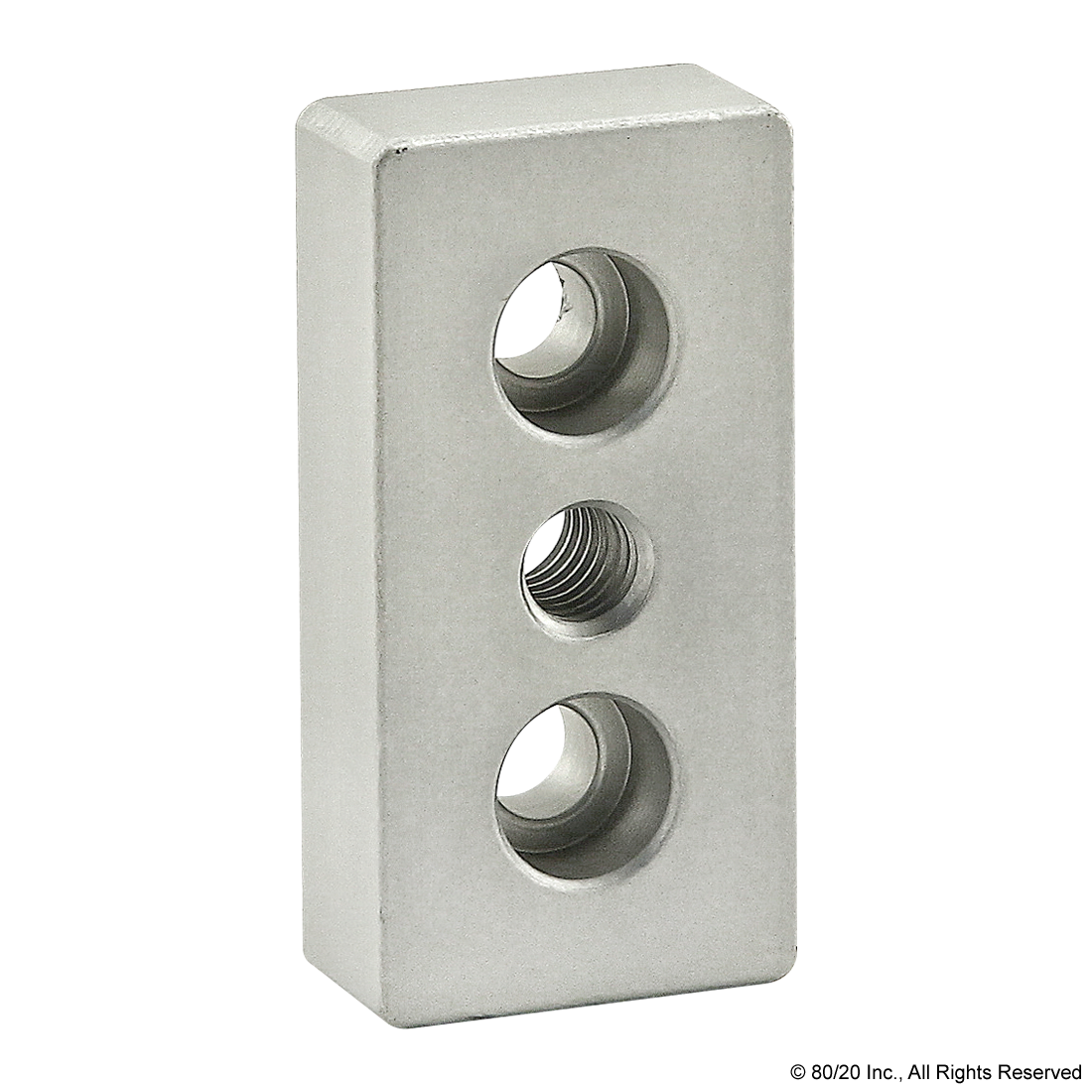 2124 | 10 Series 3 Hole - Center Tap Base Plate: 1.00" x 2.00" with 5/ ...