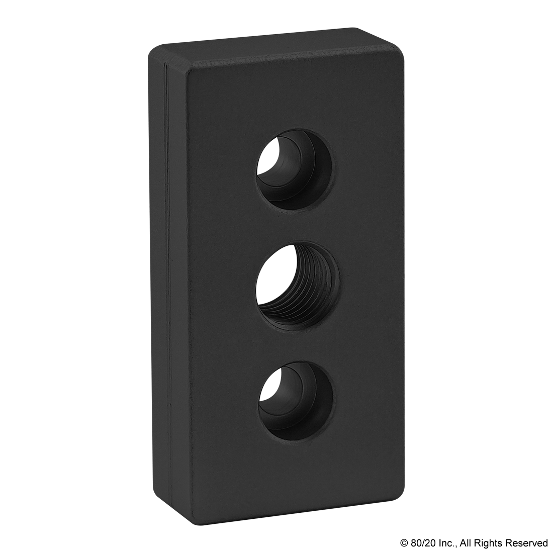 40-2138-Black | 40 Series 3 Hole - Center Tap Base Plate - 40mm x 80mm ...