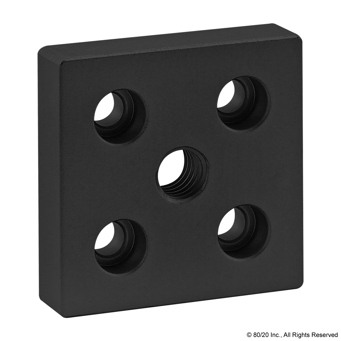 2139-Black | 10 Series 5 Hole - Center Tap Base Plate: 2.00" x 2.00 ...