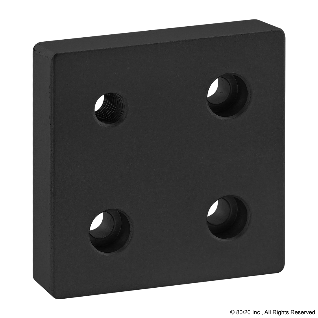2146-Black | 15 Series 4 Hole - Offset Tap Base Plate: 3.00" x 3.00 ...