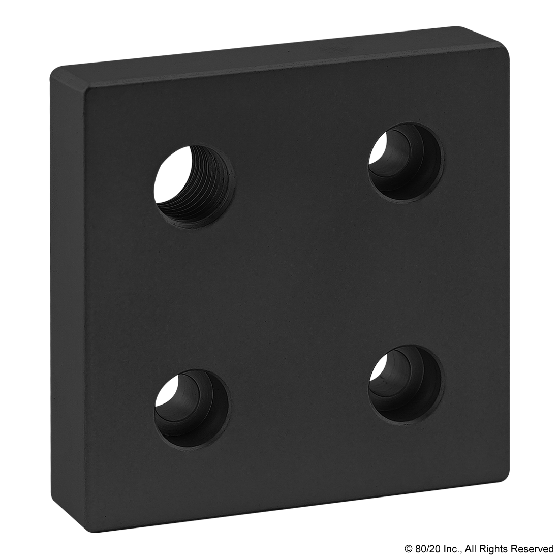 40-2146-Black | 40 Series 4 Hole - Offset Tap Base Plate: 80mm x 80mm ...