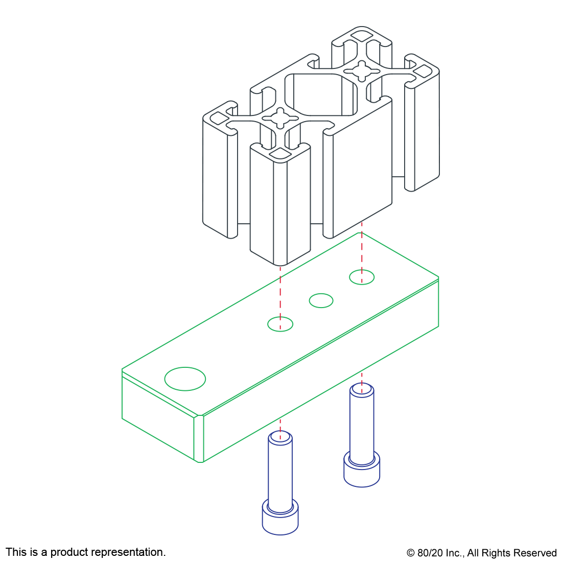 2170 | 15 Series 4 Hole - Leveling Anchoring Base Plate: 3/8-16 Tap ...