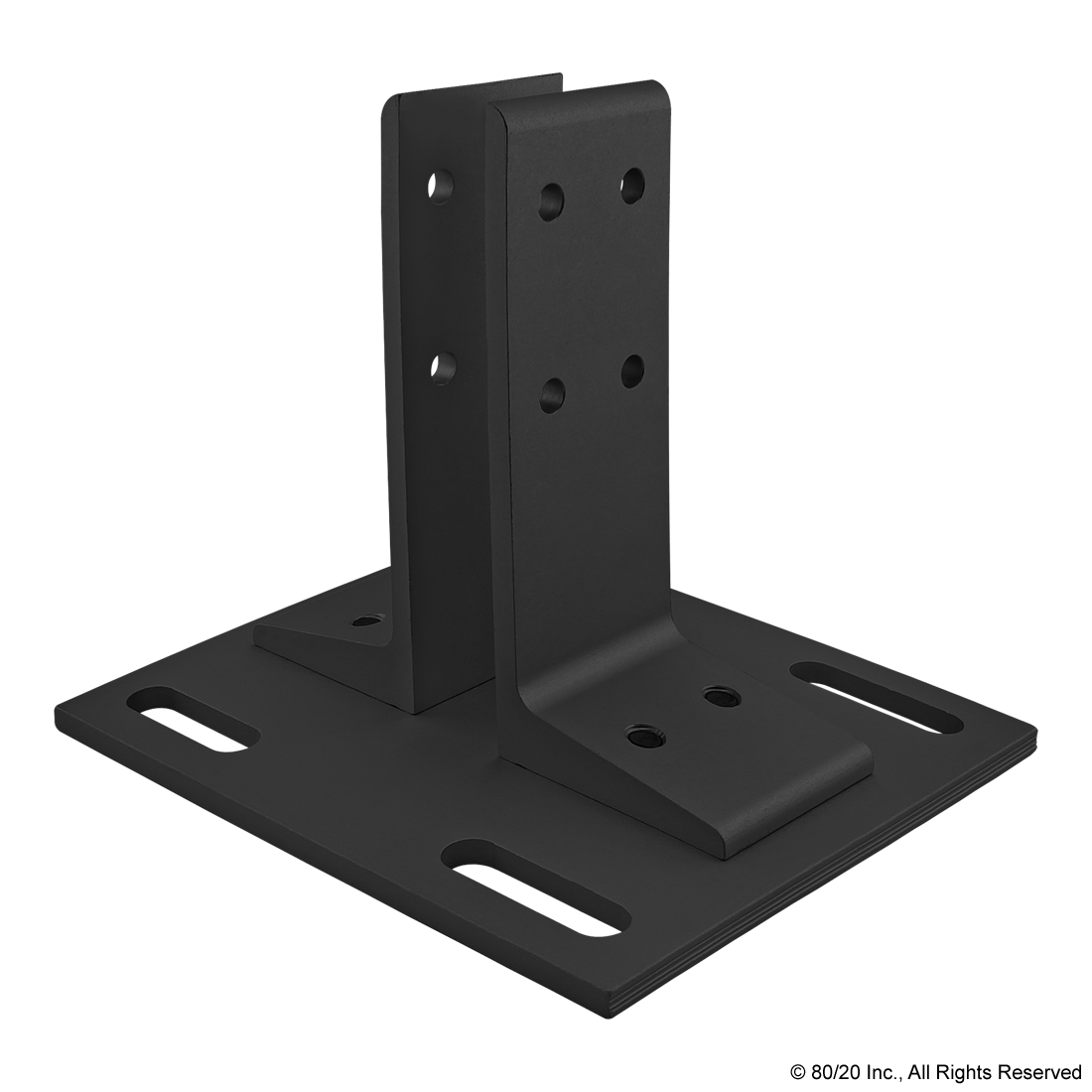 25-2385-Black | 25 Series Floor Mount Base Plate | CPI Automation