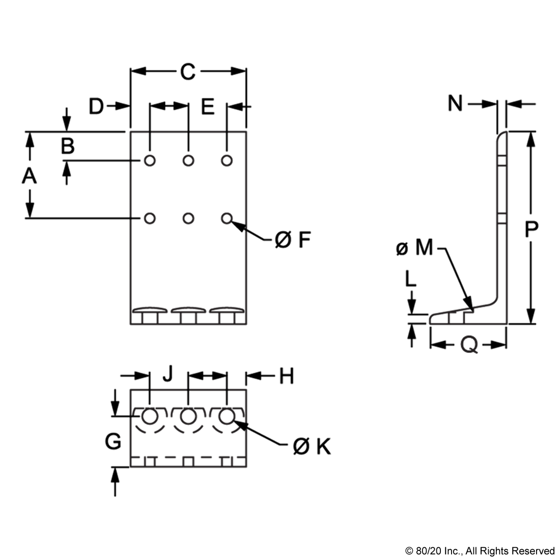2416-Black | 10 Series 2" Economy Floor Mount Base Plate | CPI Automation