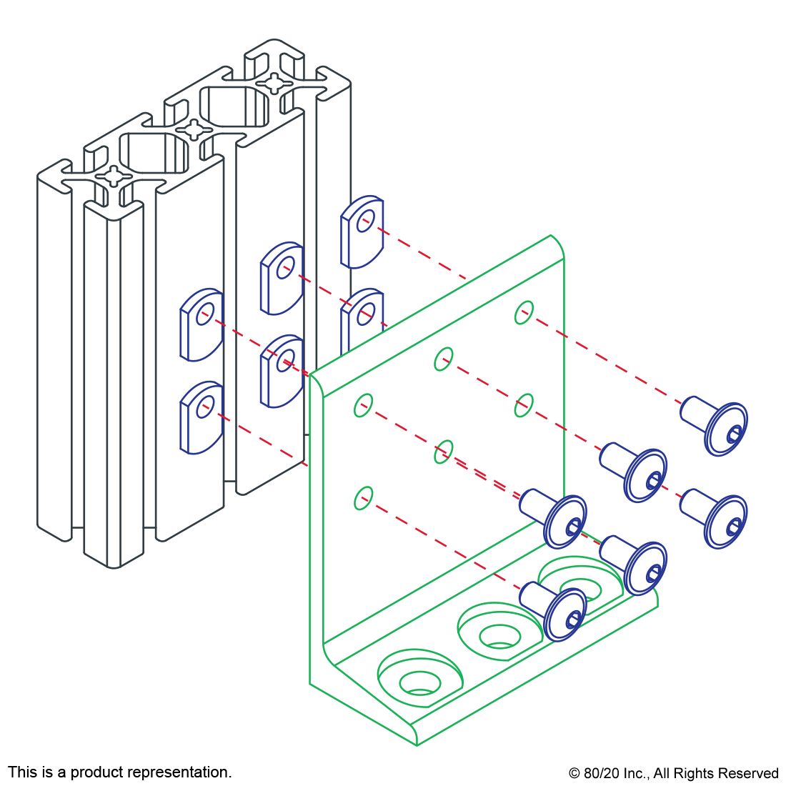 40-2415 | 40 Series 40mm Economy Floor Mount Base Plate | CPI Automation
