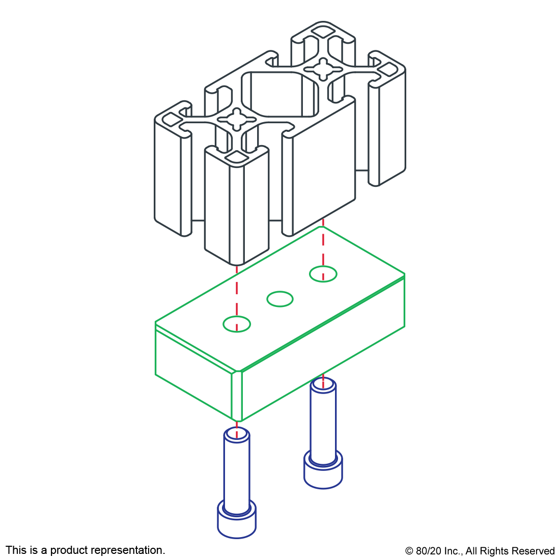 14025 | 30 Series, M12, Center Tap Base Plate | CPI Automation