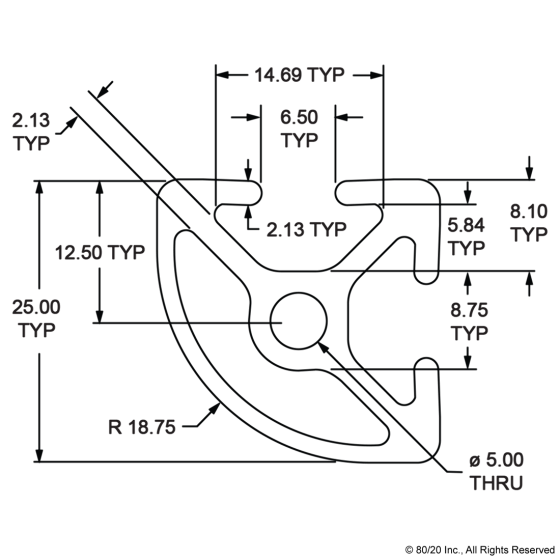25-2527 | T Slotted Aluminum Profiles | CPI Automation