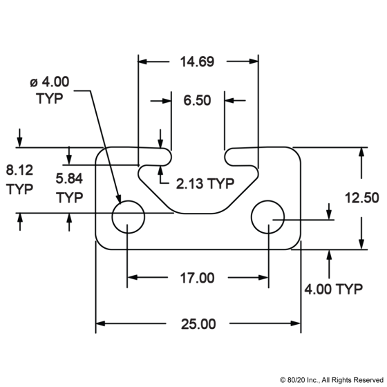 25-2514-Black-FB | T Slotted Aluminum Profiles | CPI Automation