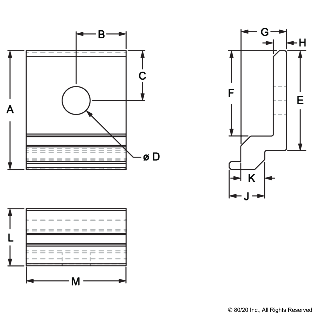 2488 | 15 Series Roll-in Panel Mount Bracket | CPI Automation