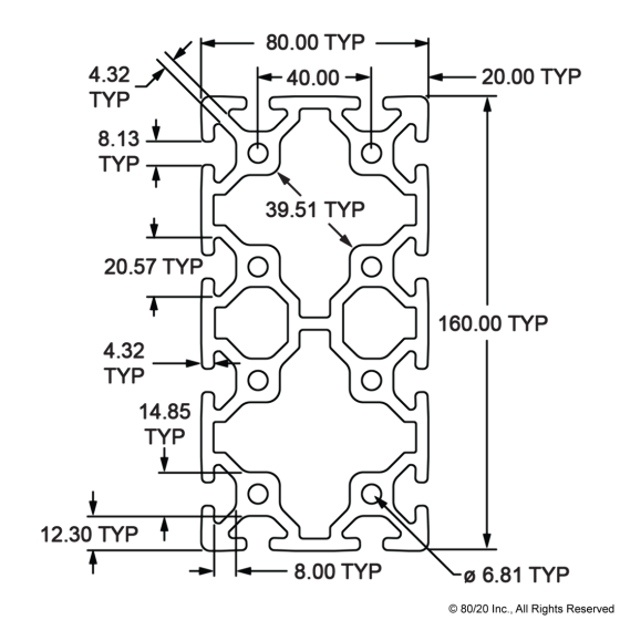 40-8016 | T Slotted Aluminum Profiles | CPI Automation