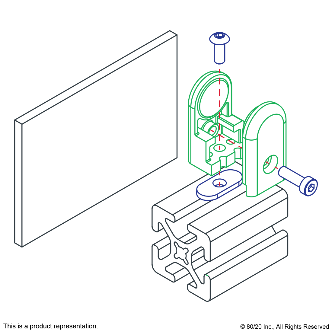 65-4490 | 25 & 40 Series Single Panel Holder | CPI Automation