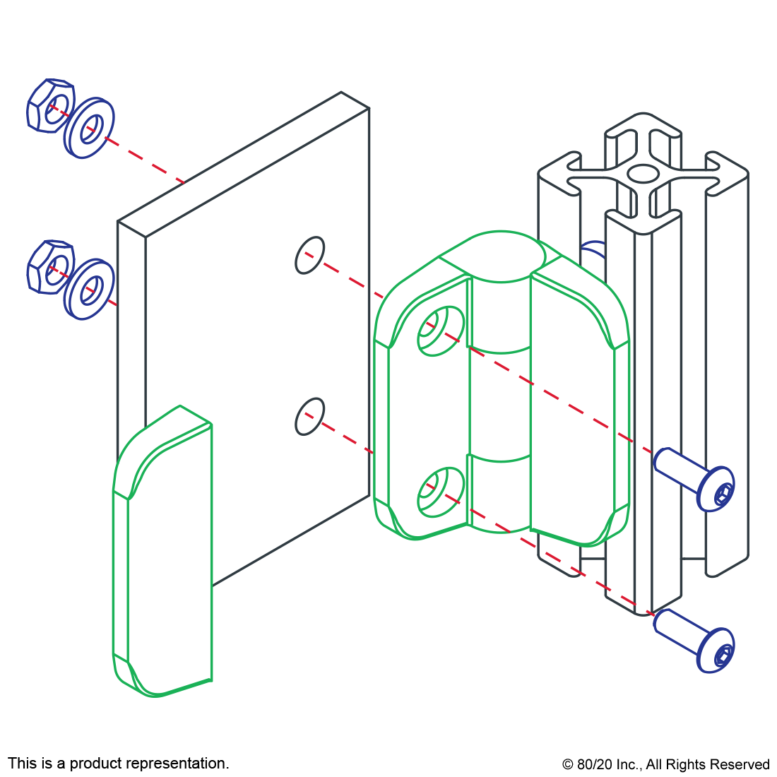25-2071 | 25 Series 4 Hole - Detent Hinge | CPI Automation
