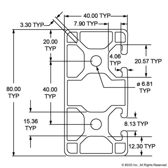 40-4082-Lite | T Slotted Aluminum Profiles | CPI Automation