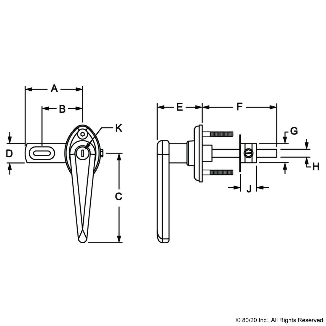 40-2055 | 40 Series Deluxe Door Handle with Pawl Kit | CPI Automation