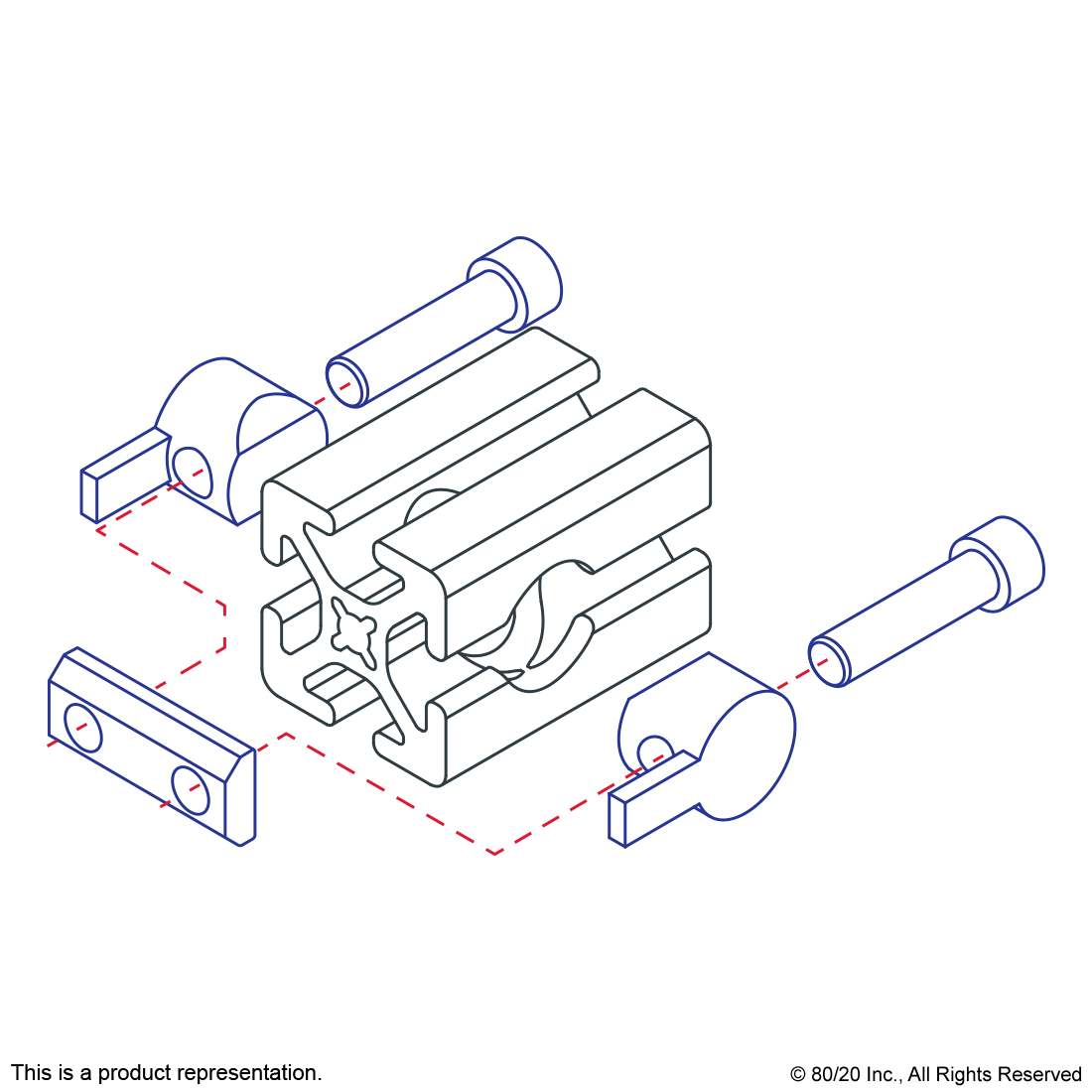 3090 | 10 Series 10-32 Short Double Anchor Assembly | CPI Automation
