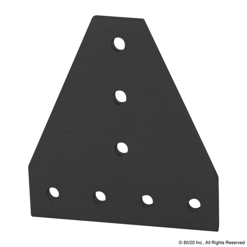 25-4112-Black | 25 Series 7 Hole - Tee Flat Plate | CPI Automation