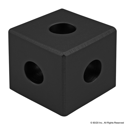 4442-Black | 15 Series 3 Way - Squared Corner Connector | CPI Automation